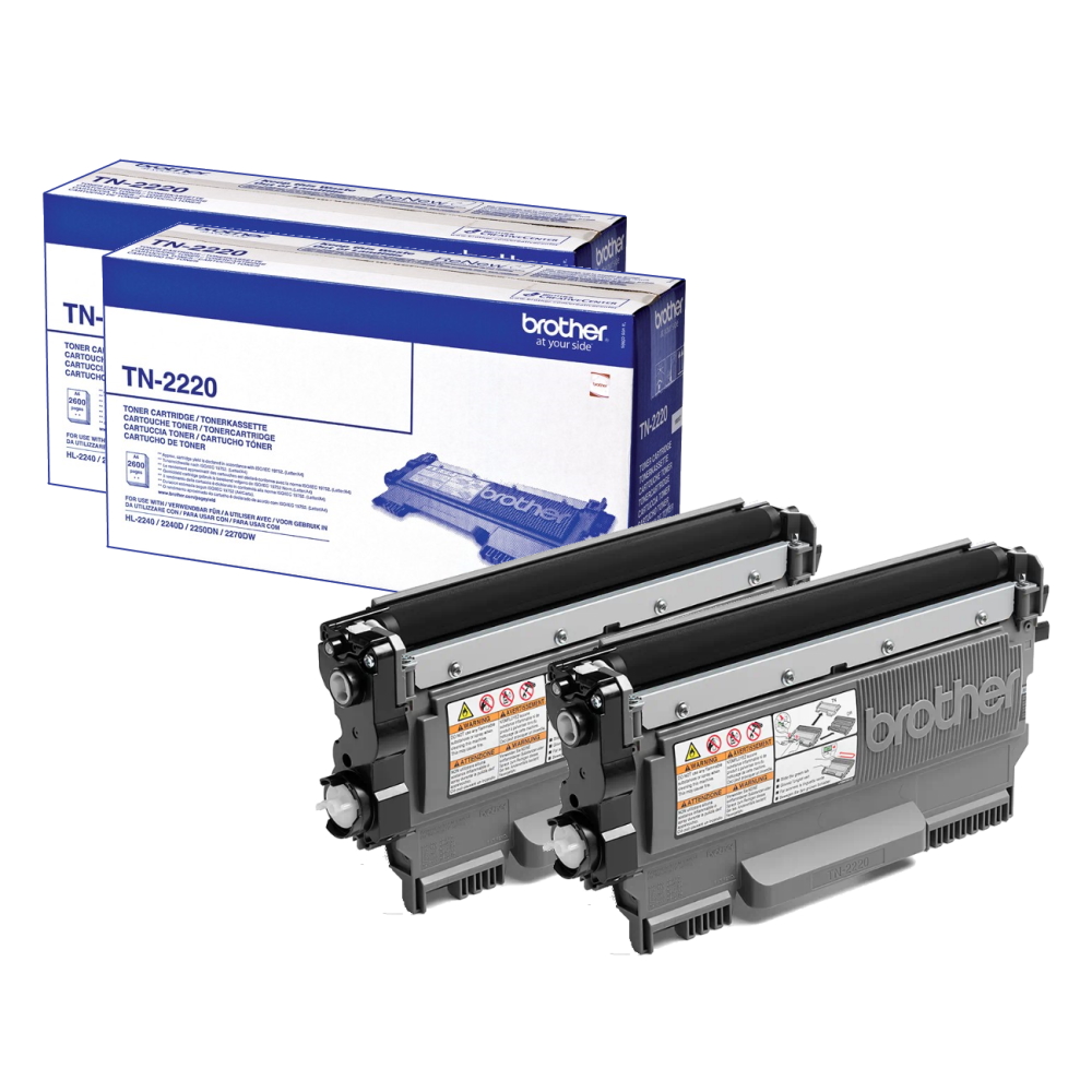 טונר שחור TN2220 למדפסת לייזר Brother זוג מקורי | קולורס ~ דיו טונרים ...